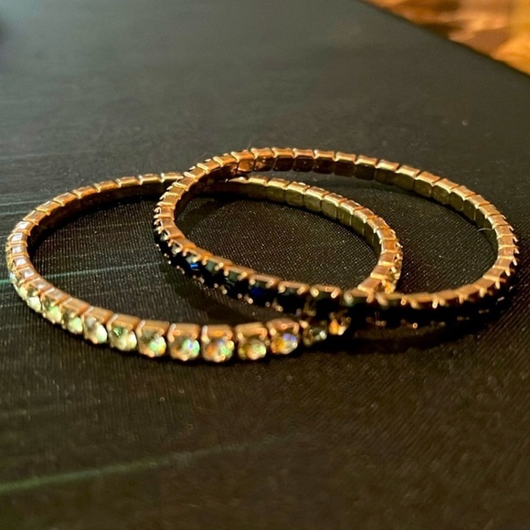 Swarovski | Jewelry | Lot Of 2black And White Blingy Swarovski Crystals ...